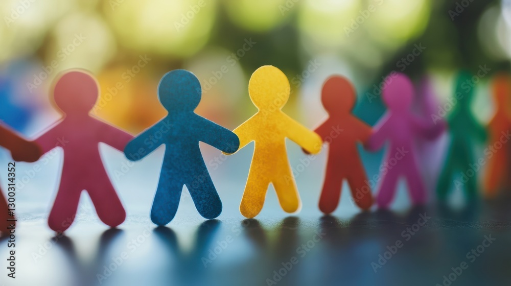 Rainbow paper background with layout of people. Zero discrimination day ...