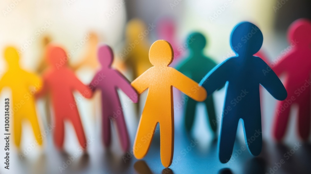 Rainbow paper background with layout of people. Zero discrimination day ...