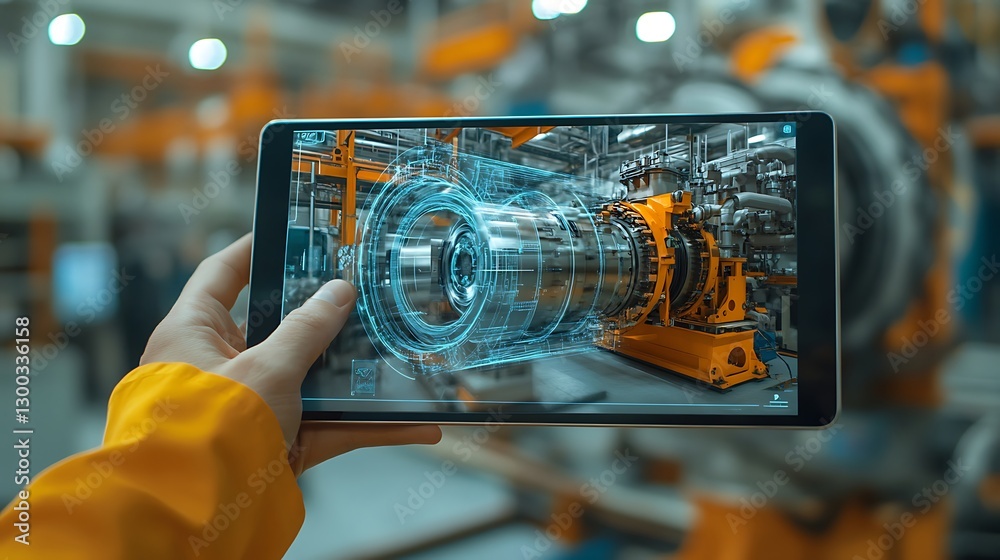 Augmented Reality Factory Maintenance Stock Photo | Adobe Stock