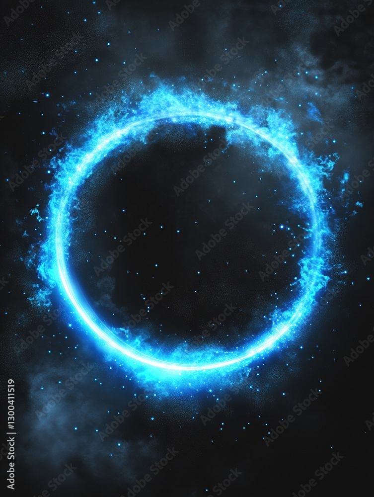 Blue circular light spots overlay on transparent background for a lens ...