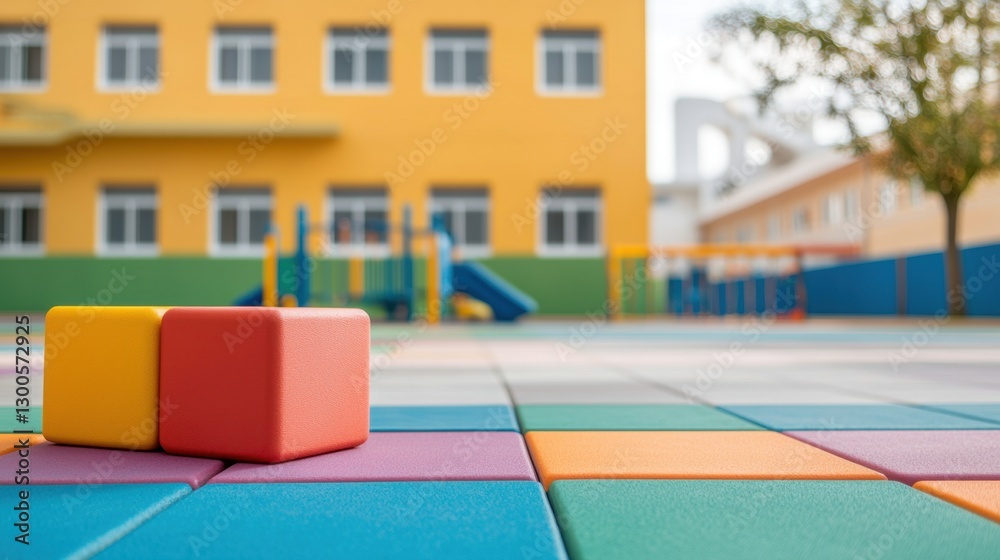 Modern school sports ground design Concept, Colorful Playground ...