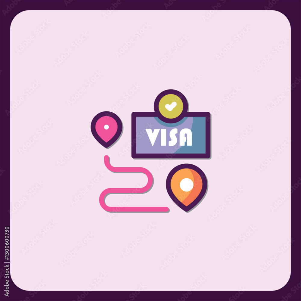 Visa Application Process Map, Location Tracking and Approval Stock ...