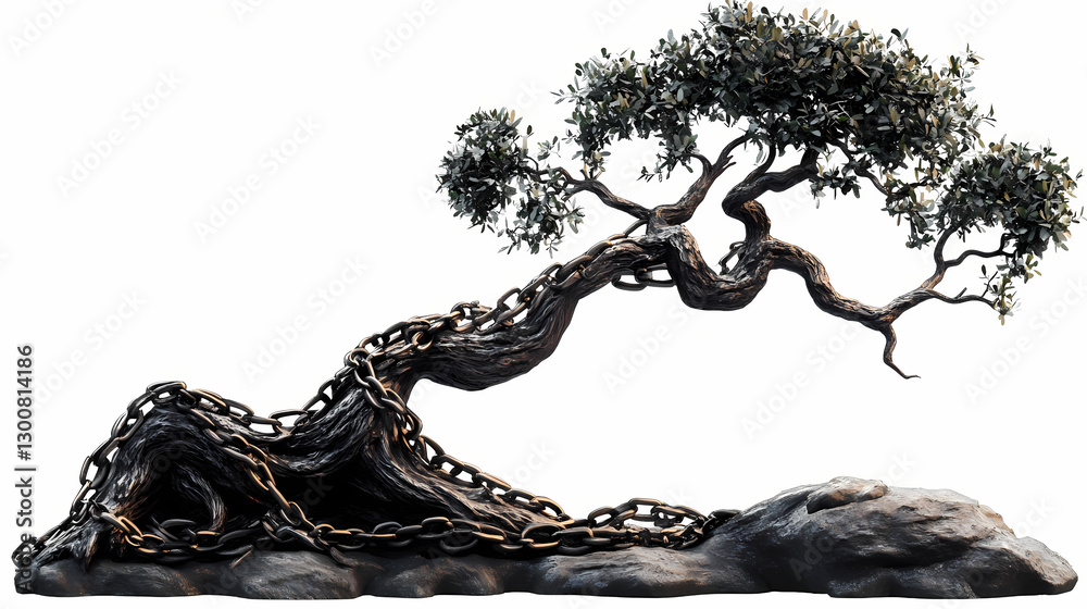 3d metal chain rendre with transparent background saved as png ...