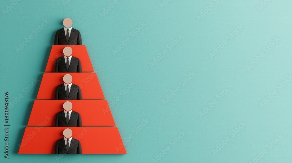 Organization chart infographics concept. Circular Hierarchy ...