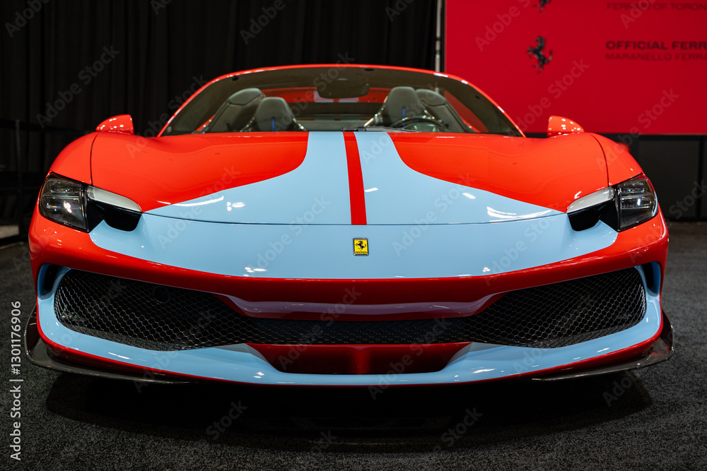 Ferrari 296 GTS automobile at the 2025 Canadian International AutoShow ...