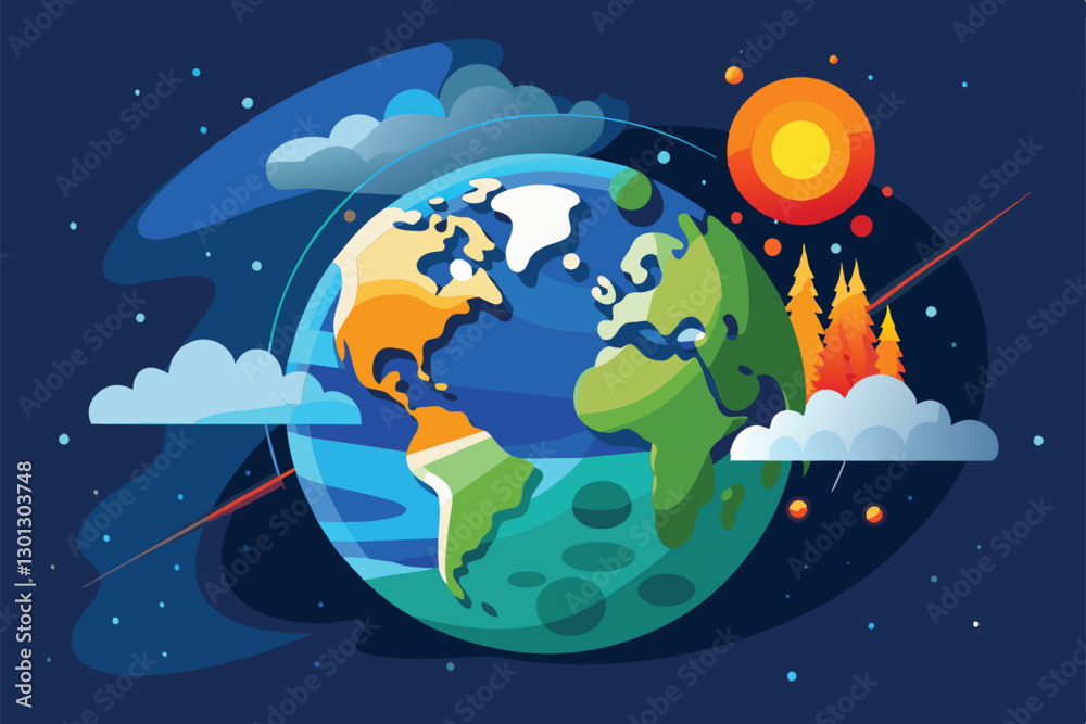 Visual representation illustrates the ozone layer depletion issue ...