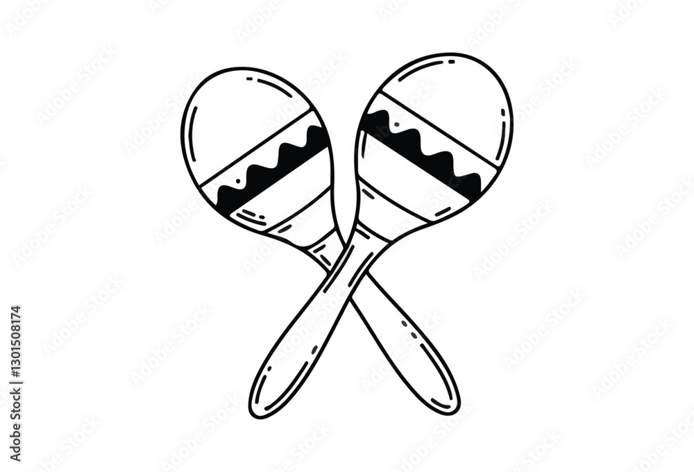 Cuban Maracas vectors, Cuban musical traditions, maracas play a ...