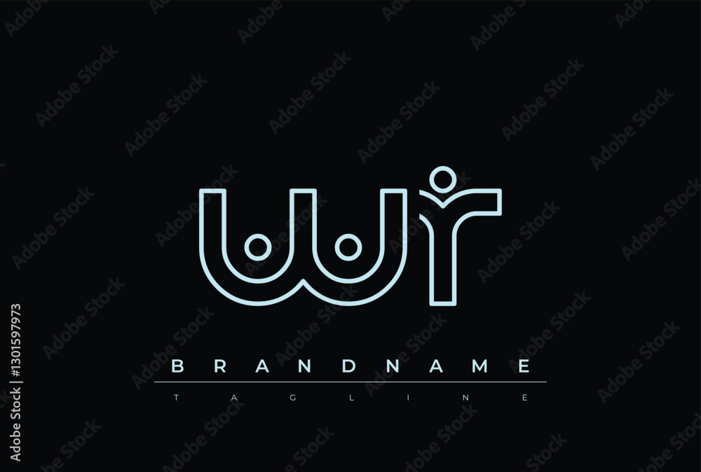 WT Technology Letter Logo Template. This tech letter logo is a graphic ...