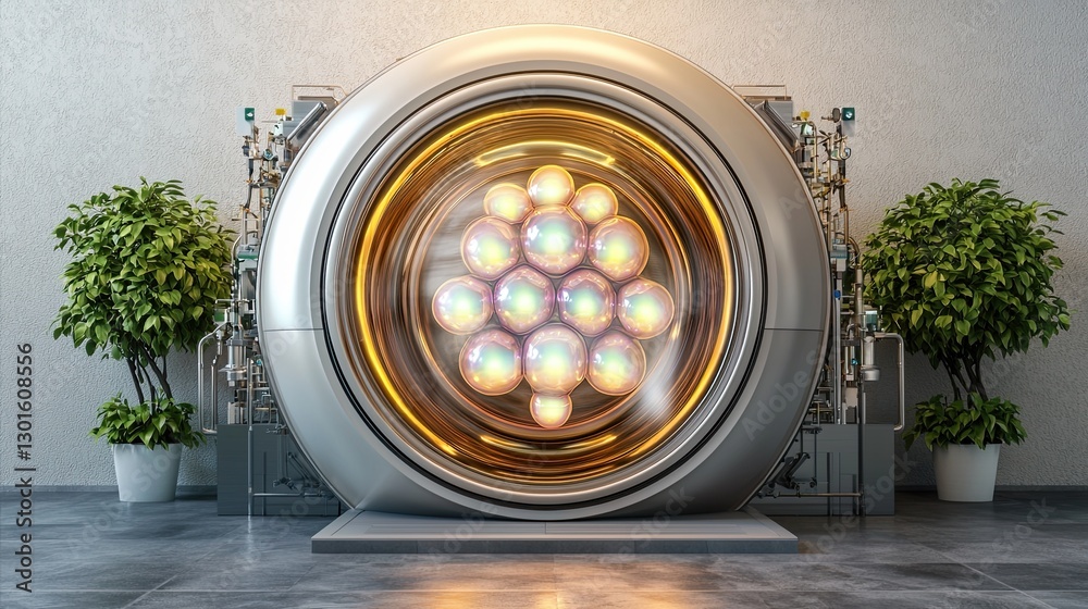 Green Hydrogen Production and Electrolysis Technology visualized as a ...