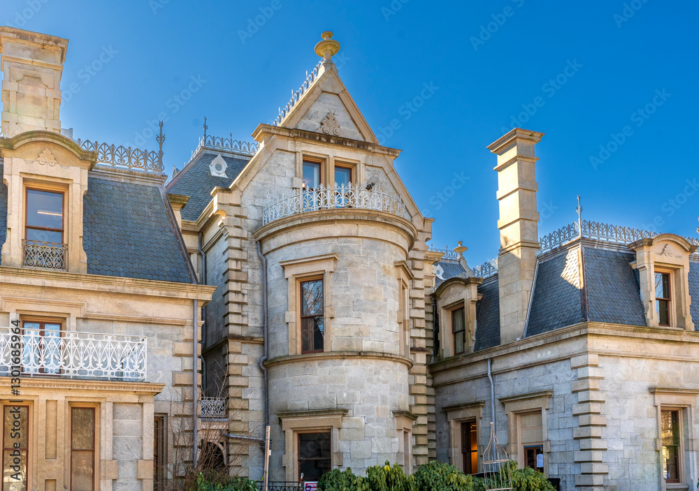 Norwalk, CT - US - Feb 22, 2025 The Lockwood-Mathews Mansion Museum in ...