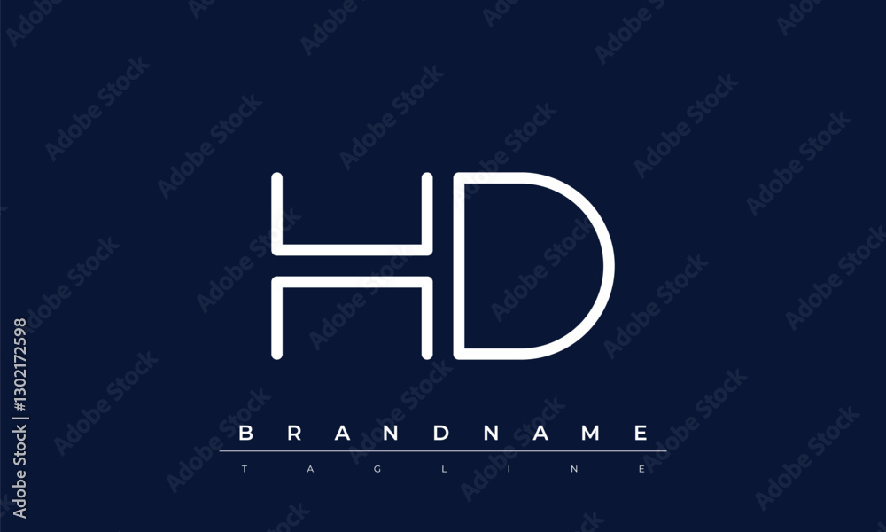 H, D logo design. HD creative Monogram Logo. This logo design is the ...
