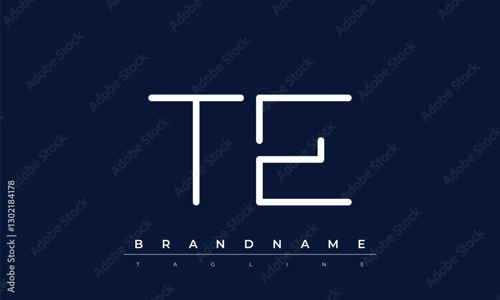 T, E logo design. TE creative Monogram Logo. This logo design is the ...