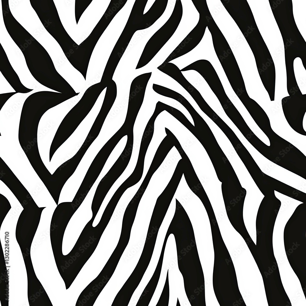 Stylized zebra pattern design in contrasting black and white colors ...