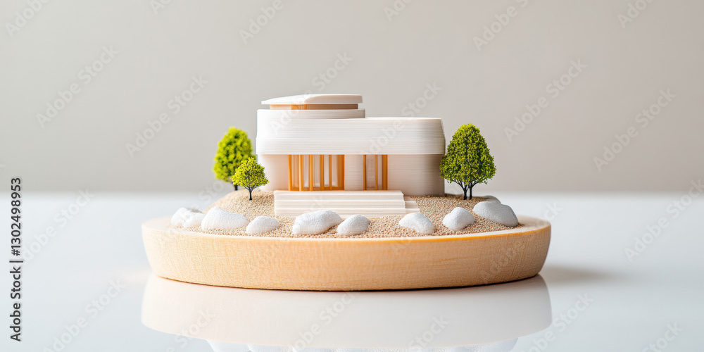 Massing, 3D-printed architectural massing model displayed with high ...