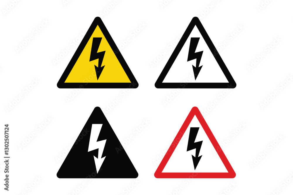 Electrical Safety Awareness Sign Vector, electricity warning, warning ...