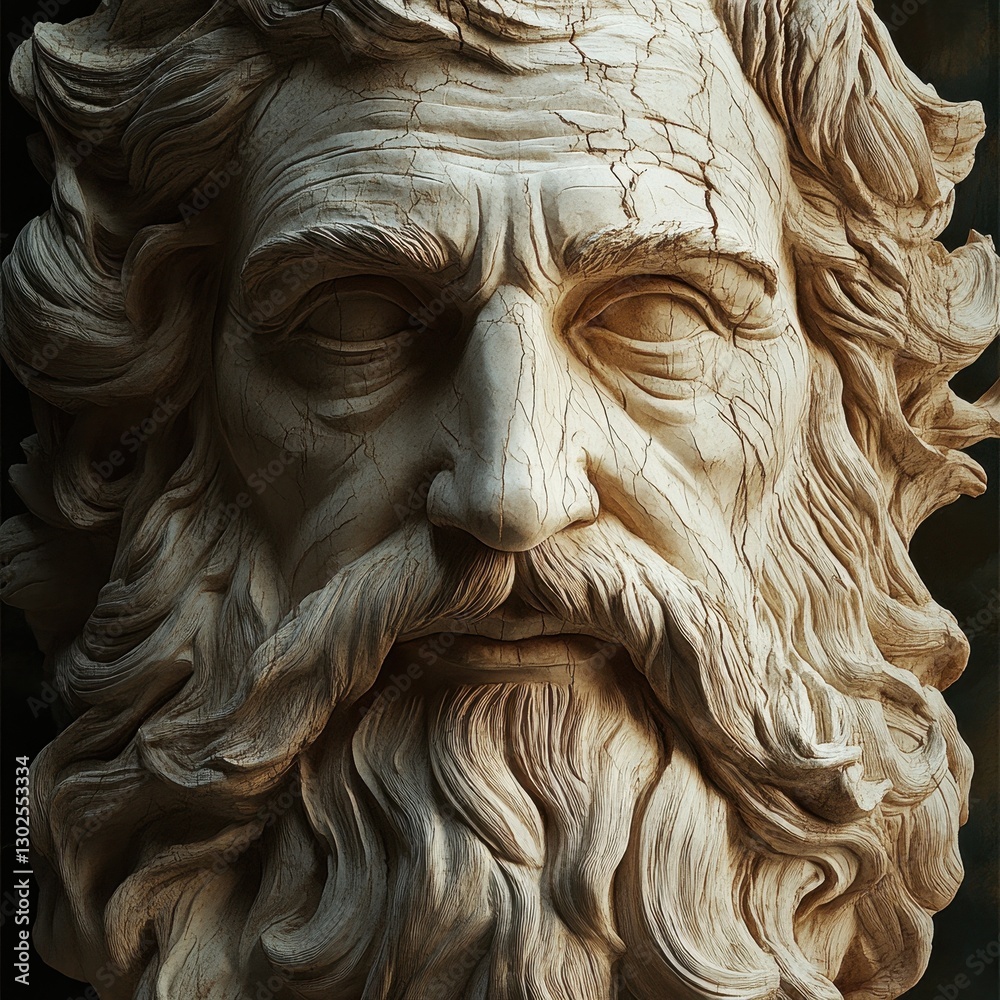 Sculpted Representation of God The Father: A Cultural Engraving of ...