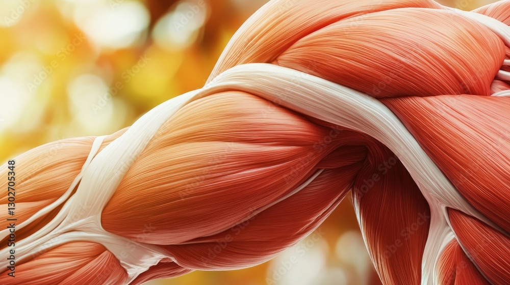 Muscular arm flexing with detailed veins and tendons visible ...