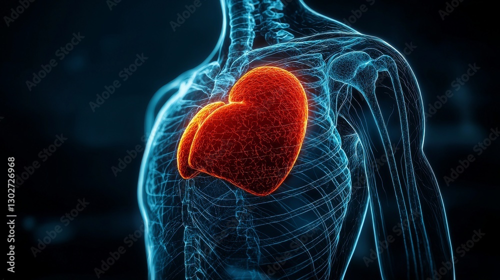 X-Ray Visualization of the Liver: Highlighting Inflammation and Medical ...
