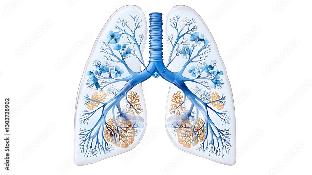 Lung anatomy illustration medical science infographic educational ...