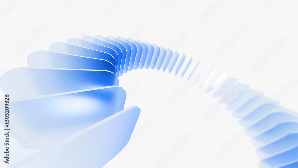 Abstract blue round shape, gradient layers, glass Stock Photo | Adobe Stock
