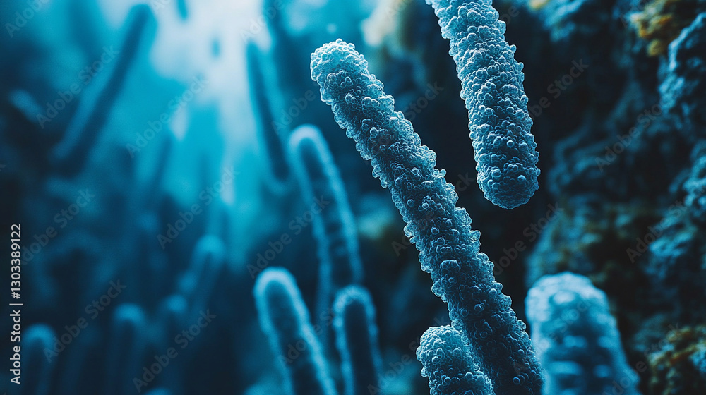 Microscopic view of probiotics bacteria in human stomach highlighting ...