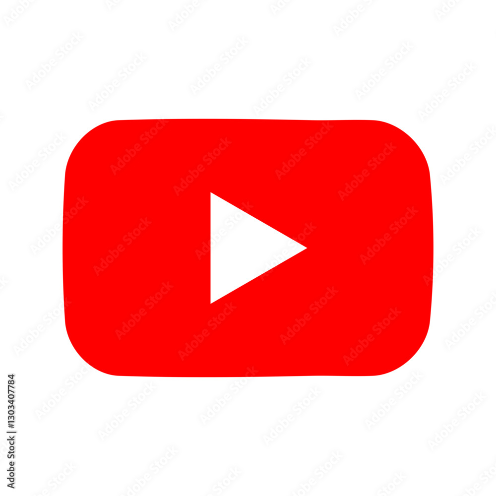 YouTube Logo – Iconic Red Play Button Symbol Stock Vector | Adobe Stock