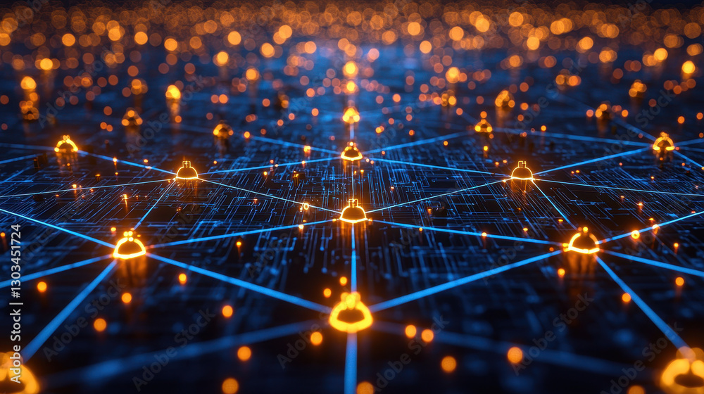 Visual representation of a massive IoT botnet attack with thousands of ...