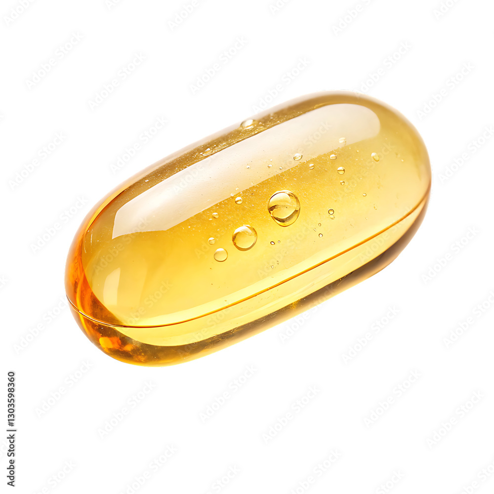 Omega-3 Fish Oil Capsule and Gel Supplement isolated on white ...