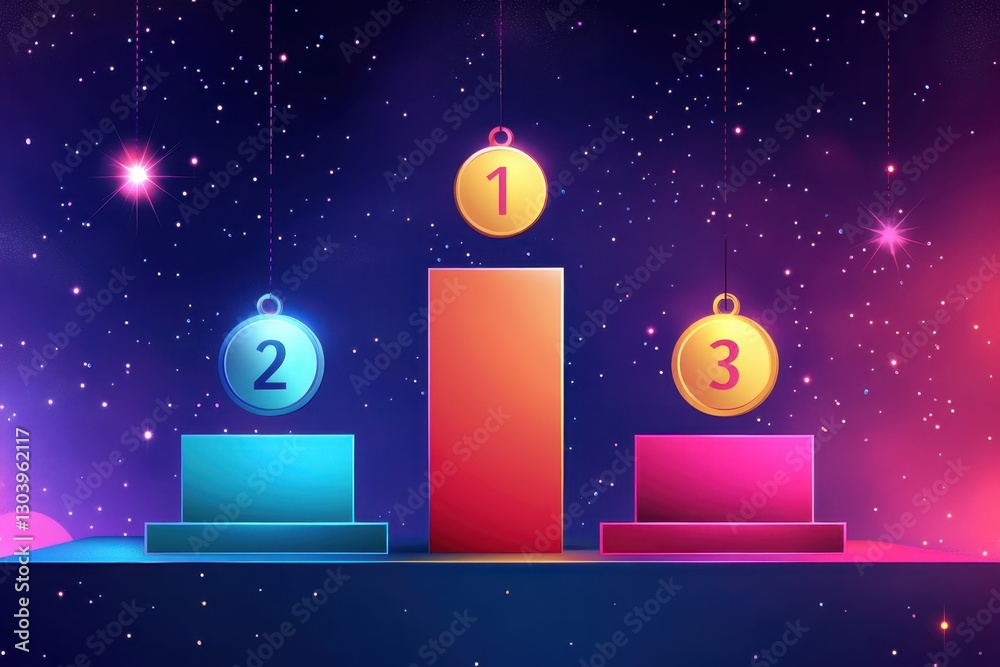 winner podium Ranking First Second Third 1 2 3 Place vector ...