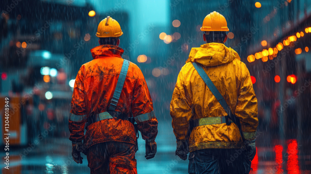 Foundation engineers testing deep pile foundation strength, analyzing ...