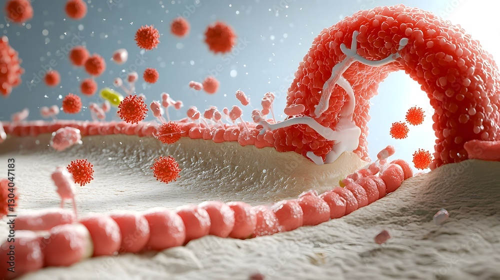 Detailed Cross Sectional Graphic Showing the Anatomy of the Respiratory ...