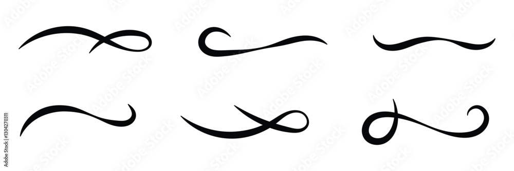 Swash and swooshes tails. Retro swishes and swashes for athletic ...