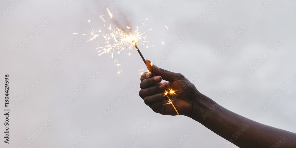 Una mano sostiene una bengala encendida, iluminando el ambiente con ...