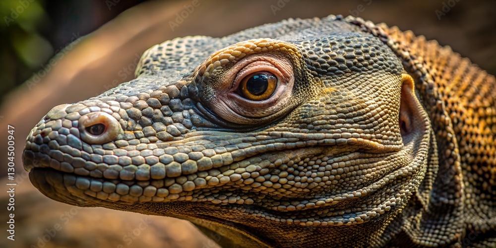 Detailed skin texture of a komodo dragon showcasing its unique features ...
