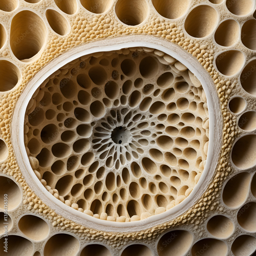 Porous Bone Structure Shows Marrow Cavity and Trabeculae with Detailed ...
