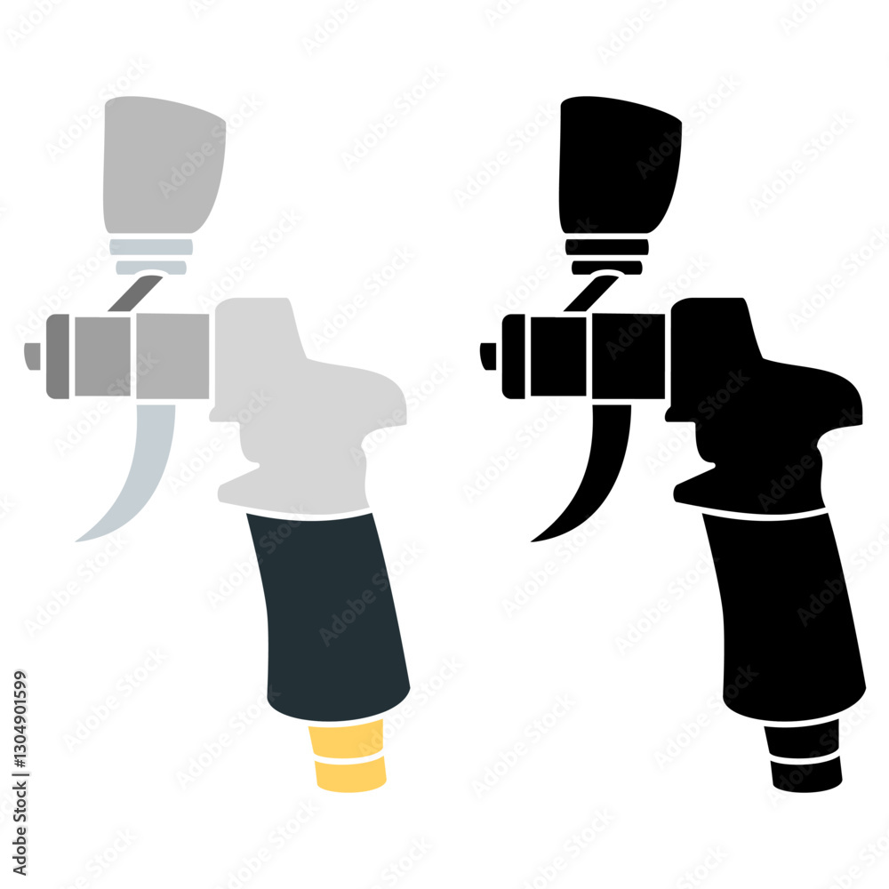 spray gun icon, simple flat style, logo template sign symbol vector ...