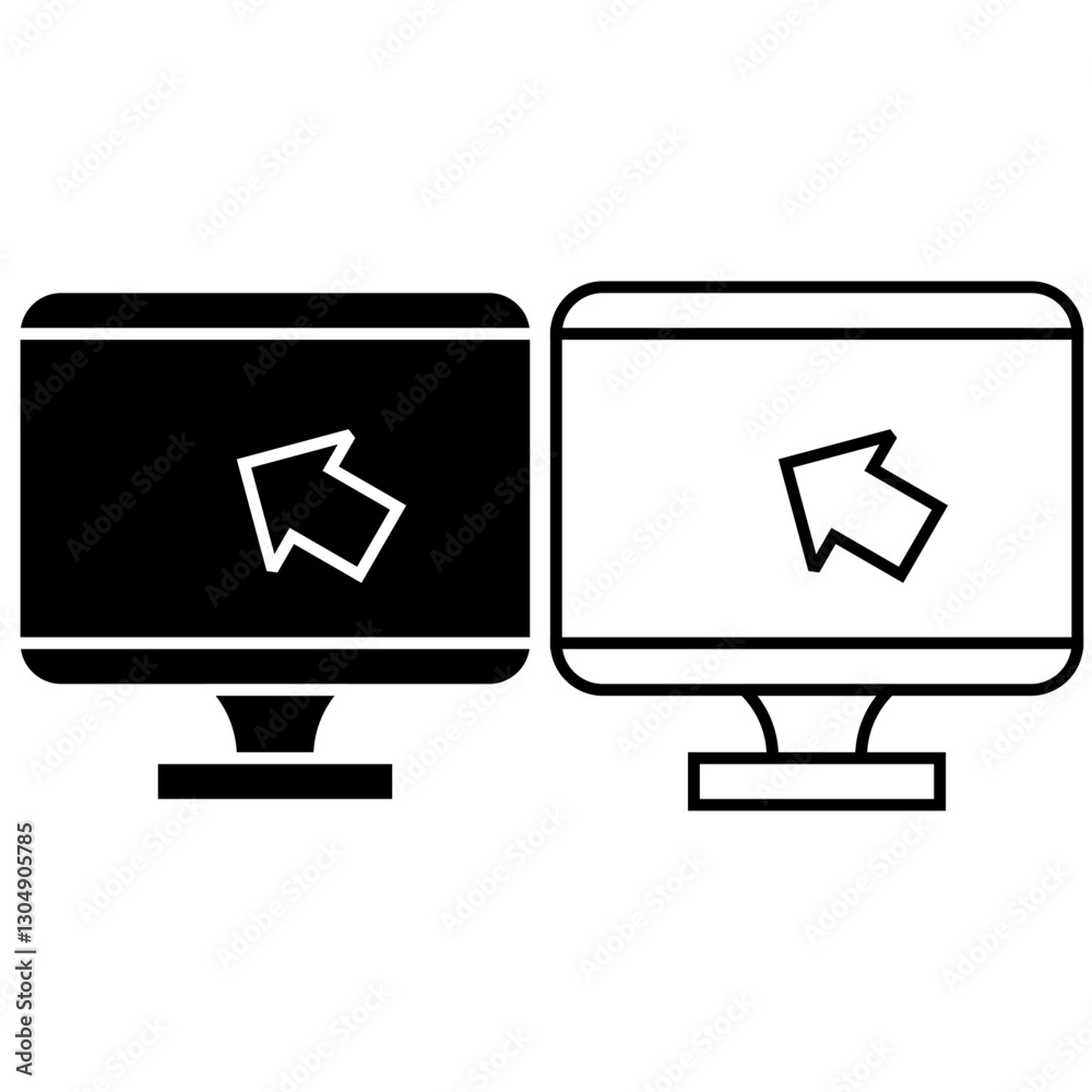 web portal icon, simple flat style, illustration, logo sign symbol ...