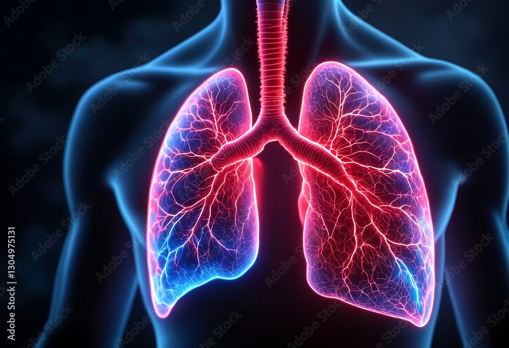 The Anatomy of the Human Respiratory System: A Detailed Illustration of ...