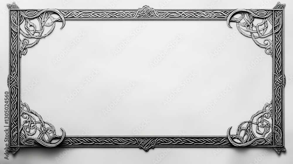 Elegant Viking-Inspired A4 Border with Fine Norse Knotwork, Subtle ...