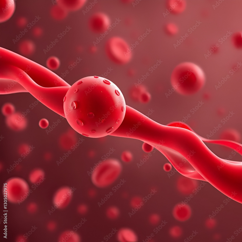 Blood cell red 3d background vein flow platelet wave cancer medicine ...