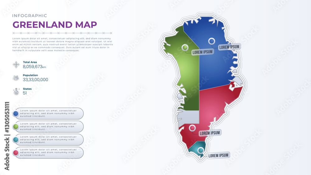 Total Area, Papulation, States & More Detailed Infographic Map of ...
