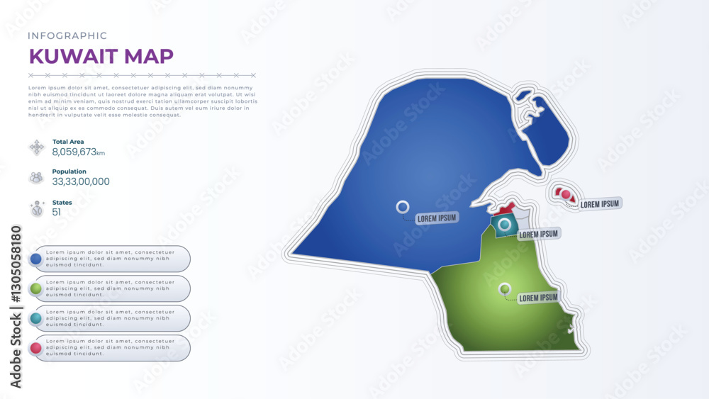 Total Area, Papulation, States & More Detailed Infographic Map of ...
