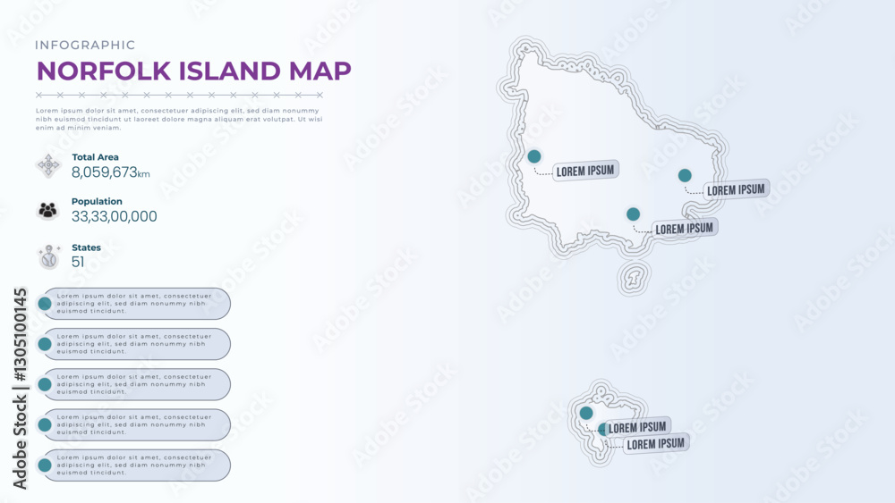 Total Area, Papulation, States & More Detailed Infographic Map of ...