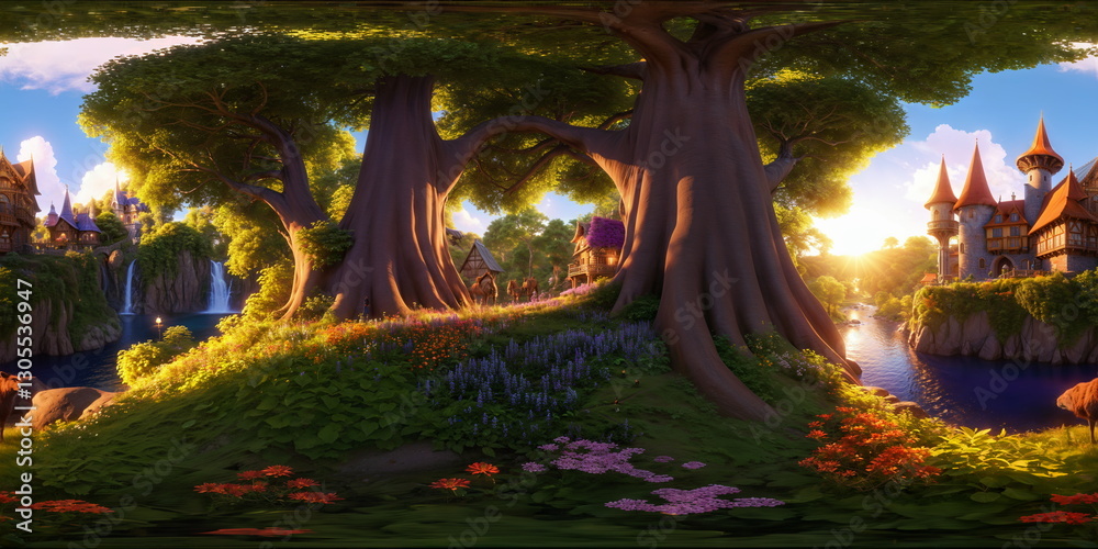 Ilustración de Stock Full 360 degrees seamless spherical panorama HDRI ...