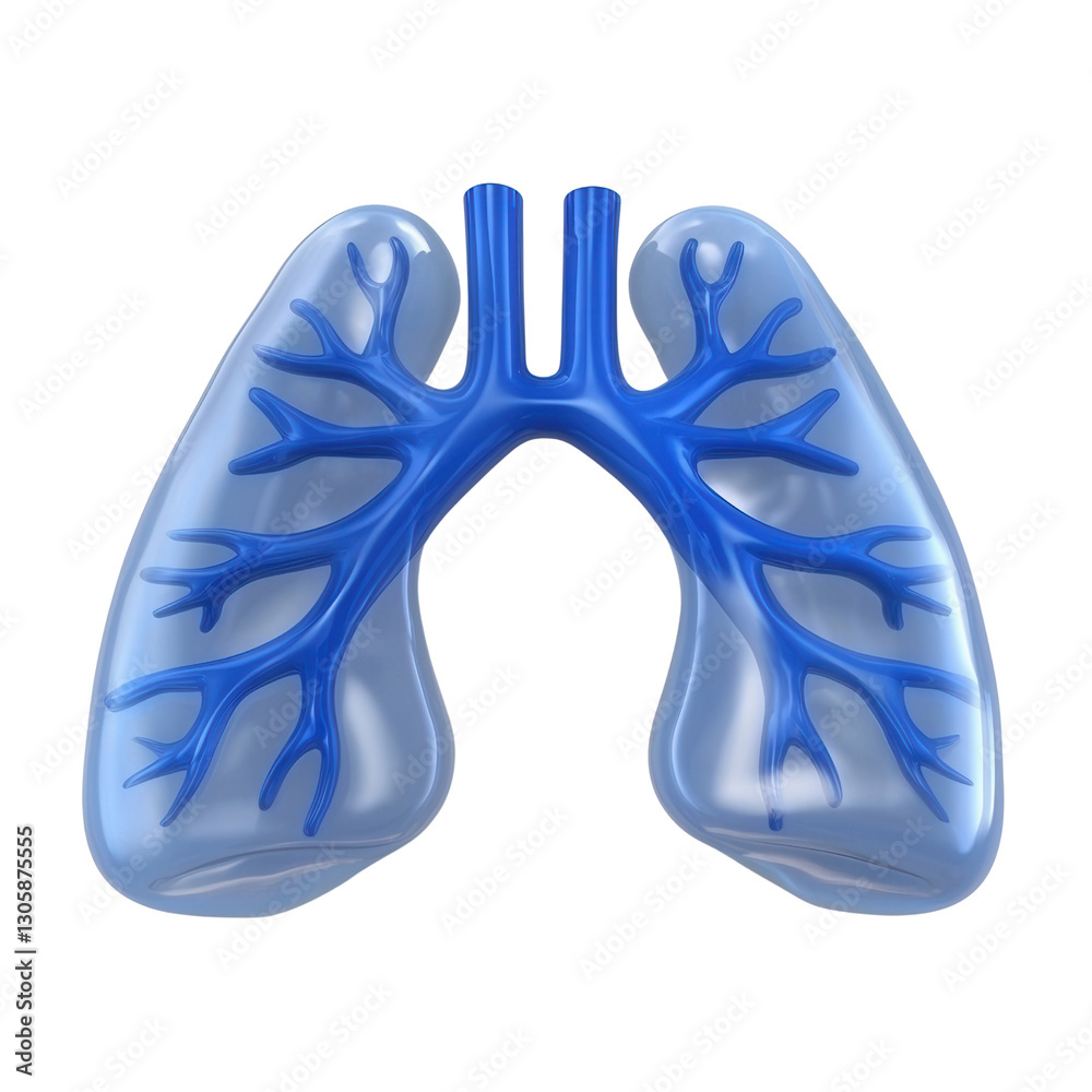 Transparent 3D digital of the human lungs and respiratory system ...