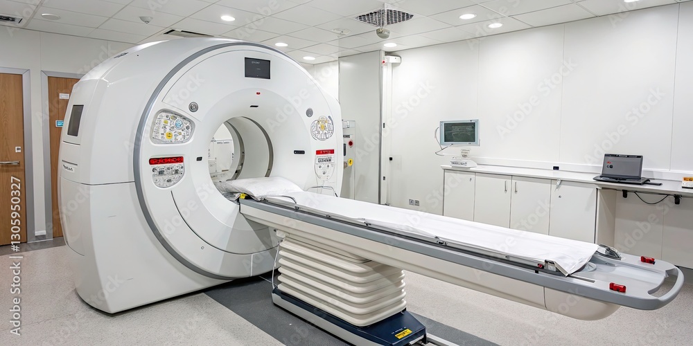 Linear CT Scan Medical Symbol, Tilt-Shift Miniature Medical App UI ...