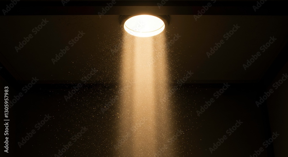 Illuminated Particles: A dramatic beam of light cuts through particles ...