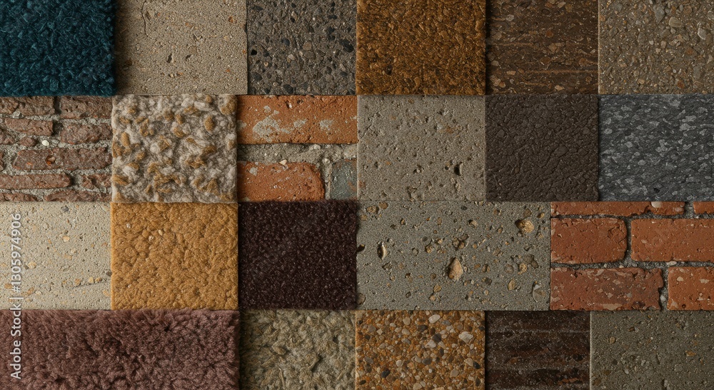 Texture Mosaic: A detailed compilation of various texture samples ...