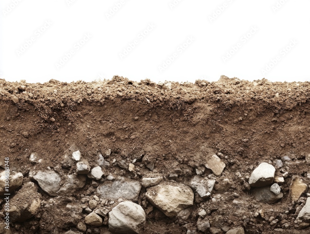 Soil Profile: A Cross-Section of Earth's Layers Revealing Rich Texture ...