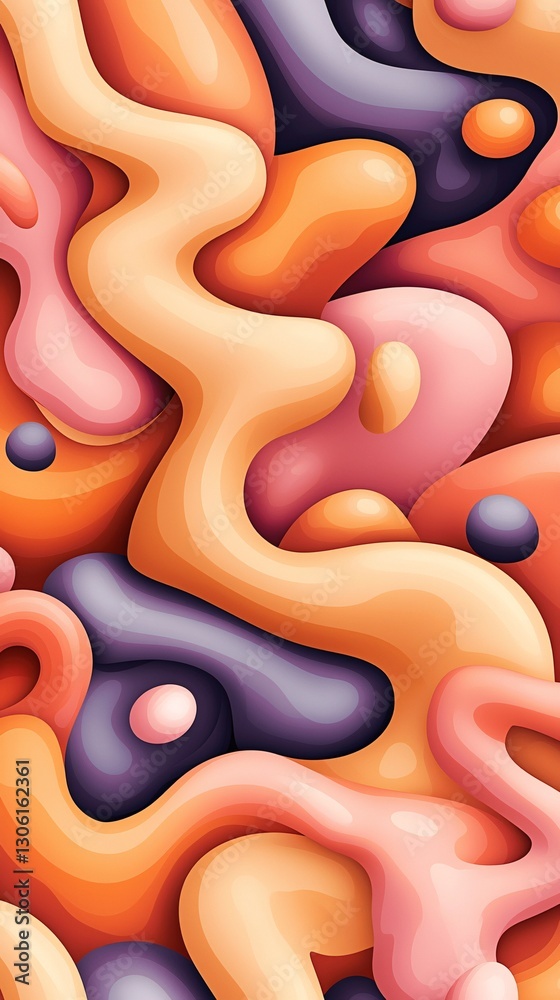 Surreal and eccentric patterns featuring dynamic organic forms, fluid ...